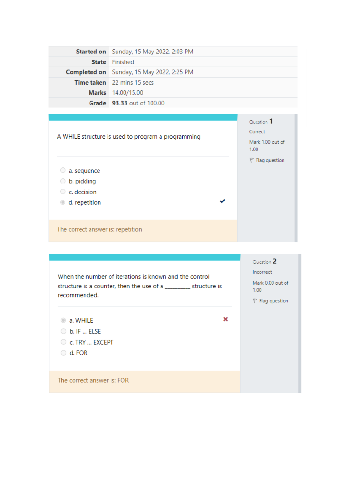 Assessment 3 Attempt 1 reviews - INF1511 - Studocu