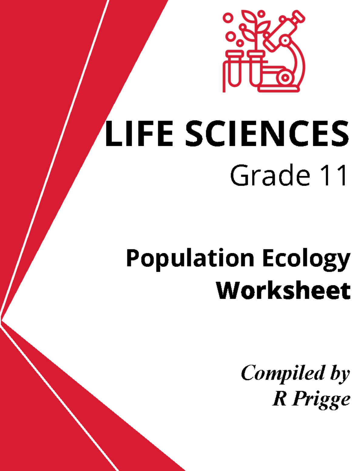 Gr11 Population-Ecology WS - LIFE SCIENCES Population Ecology Grade 11 ...