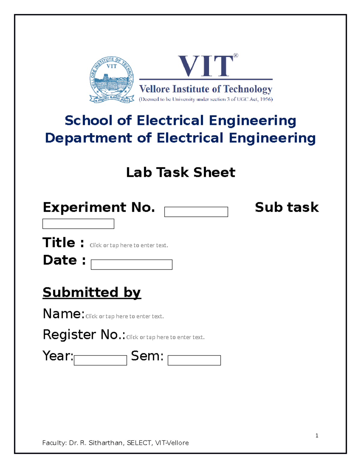 Io T Lab Report Template - School of Electrical Engineering Department ...