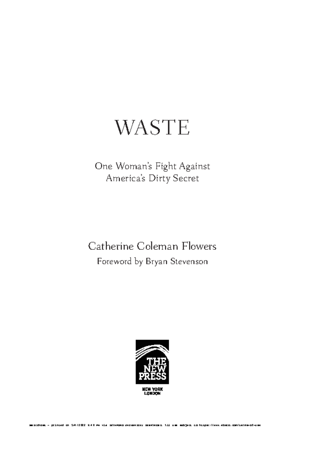 Flowers (2020)-Ch 1 in Waste - One Womans Fight Against Americas Dirty Secret - WASTE One Woman ...