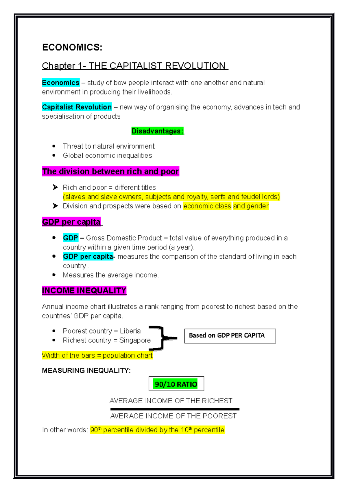 Chapter 1 - ECONOMICS: Chapter THE CAPITALIST REVOLUTION Economics ...