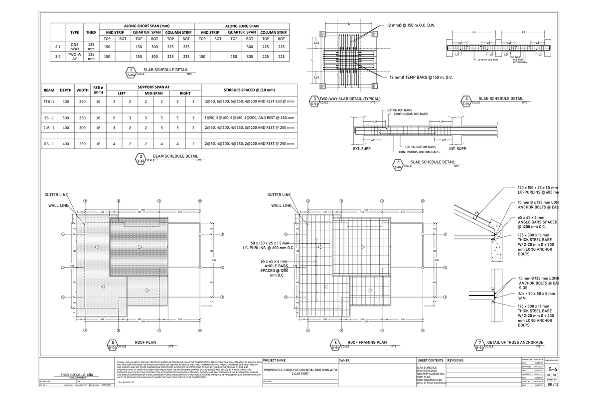 S-4 - ENGR. EZEKIEL B. AÑO CIVIL ENGINEER PRC REG. NO.: TIN: PTR NO ...
