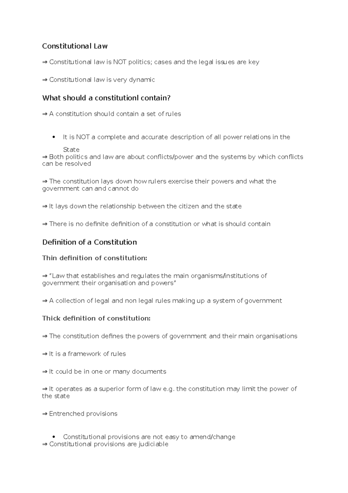 Constitutional Law - the constitution may limit the power of the state ...