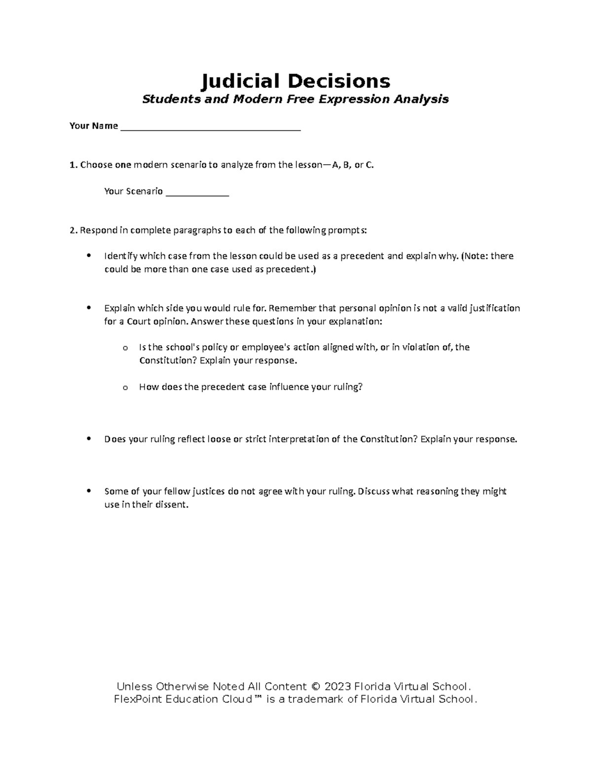 Judicial decisions template - Judicial Decisions Students and Modern ...
