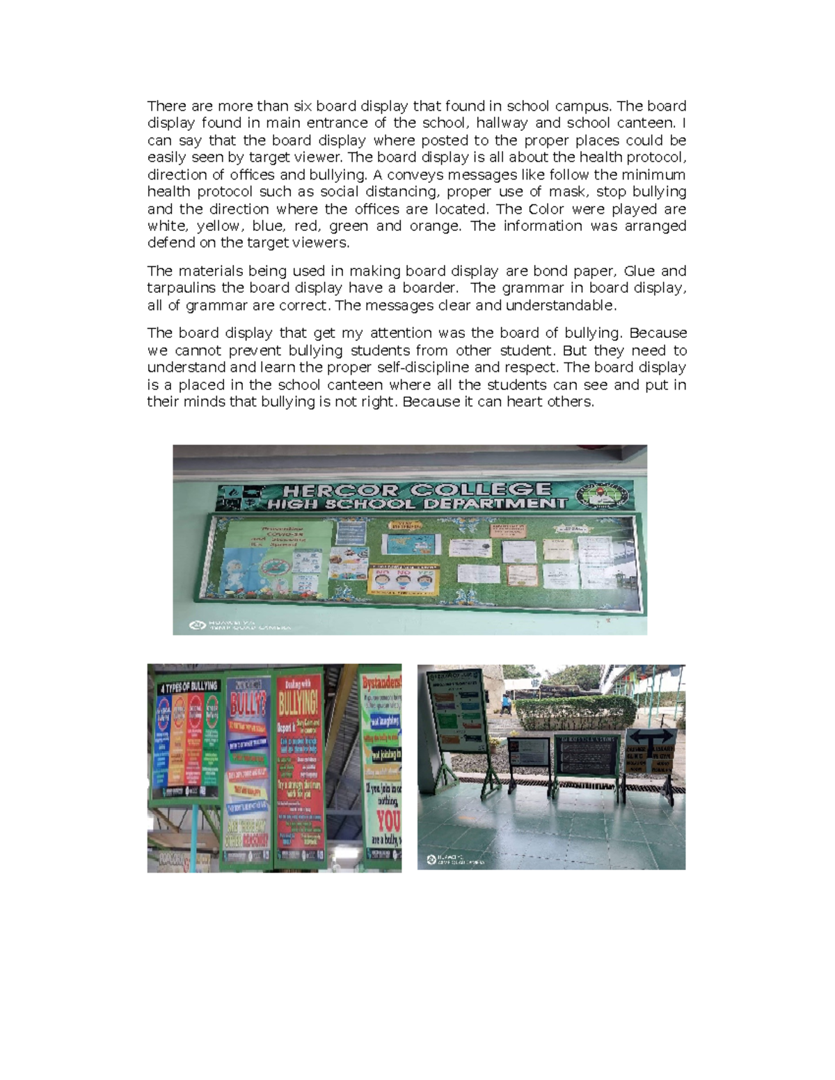 8 - essay - There are more than six board display that found in school ...