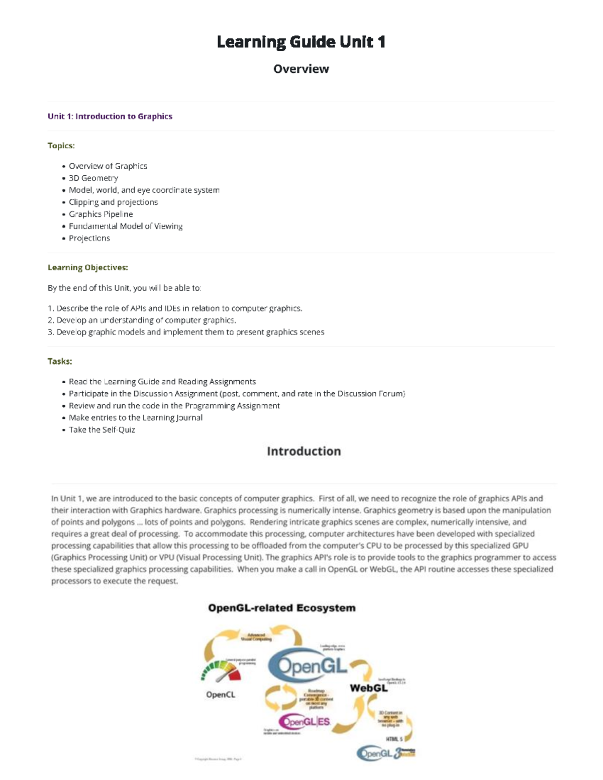 Learning Guide Unit 1 - CS 4406 - Studocu