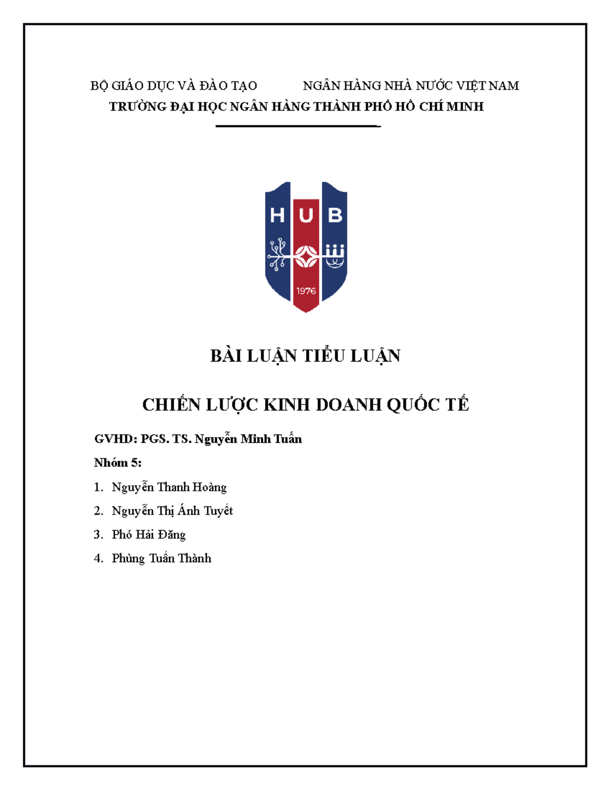 Nhóm 5 CLKD Quốc tế - Nghiên cứu sinh - Chiến lược đa quốc gia - Studocu