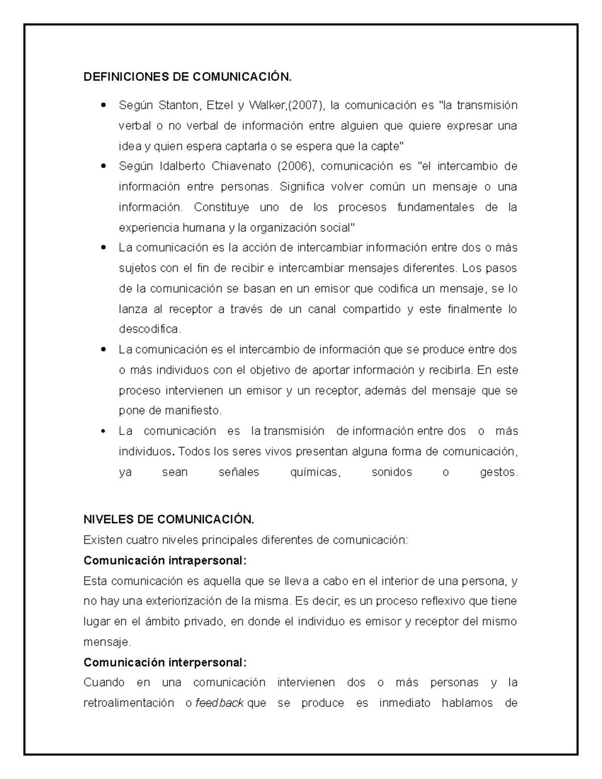 Definiciones DE Comunicación - DEFINICIONES DE COMUNICACIÓN. Según ...