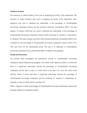 Statistical Analysis with Software application 3 - Statistical Analysis with Software ...