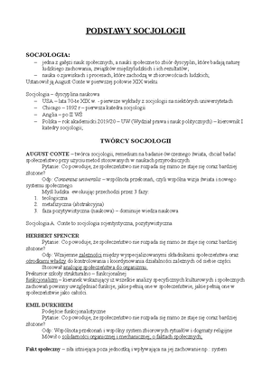 Socjologia wychowania - GŁÓWNE TEORIE SOCJOLOGICZNE JAKO PODSTAWA KSZTAŁTOWANIA SIĘ KONCEPCJI ...