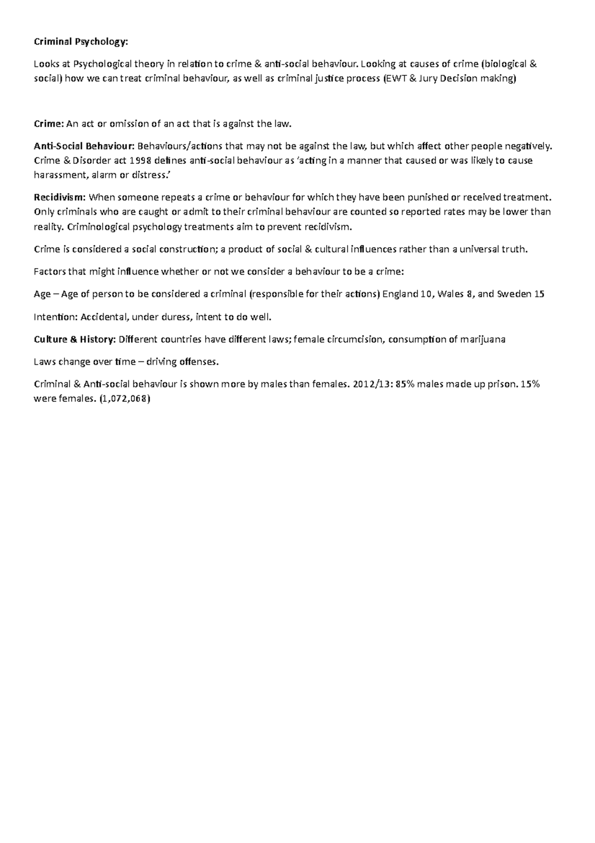Criminal psychology - Criminal Psychology: Looks at Psychological ...