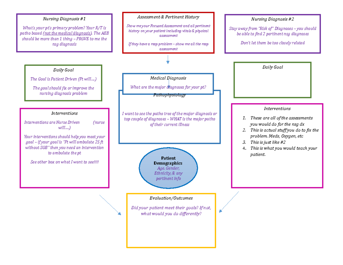 Concept map template - notes - Pathophysiology I want to see the patho ...