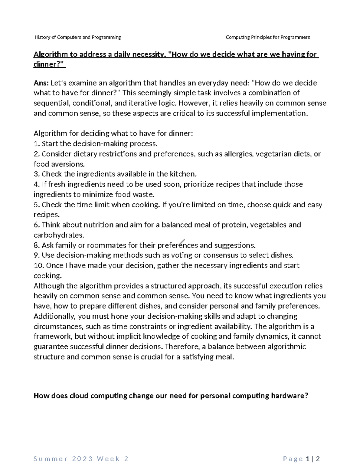 Cp4p History Activity Answers Copy History Of Computers And Programming Computing Principles