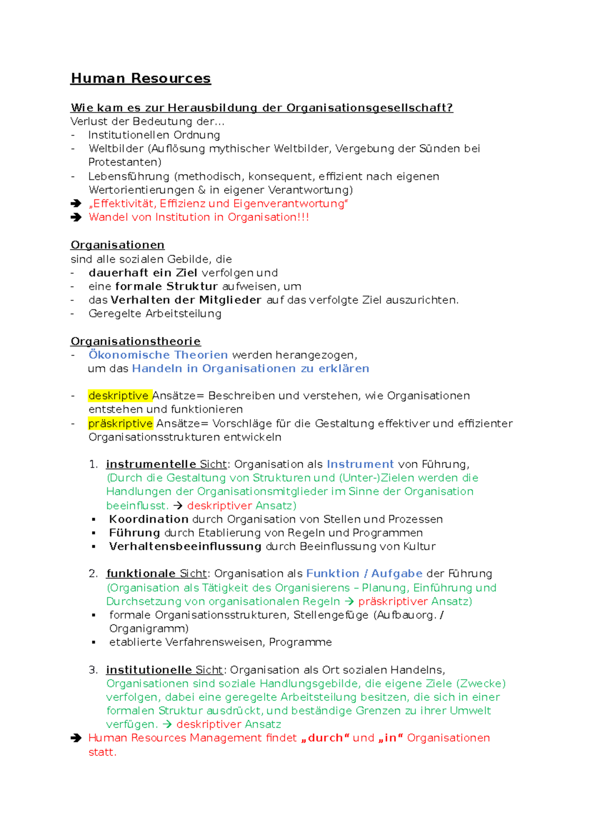 Human Resources Fragen und Antworten FOM Köln Organisationen - Human ...