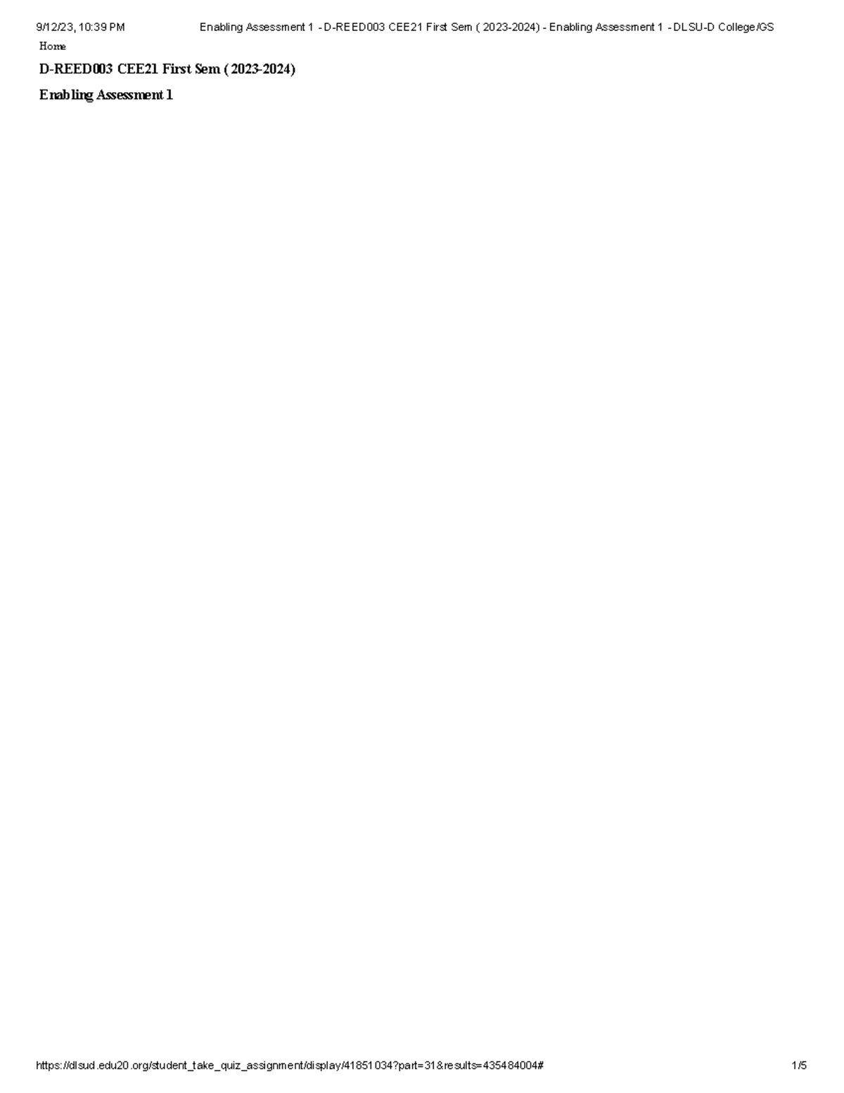 Enabling Assessment 1 - D-REED003 CEE21 First Sem ( 2023-2024 ...