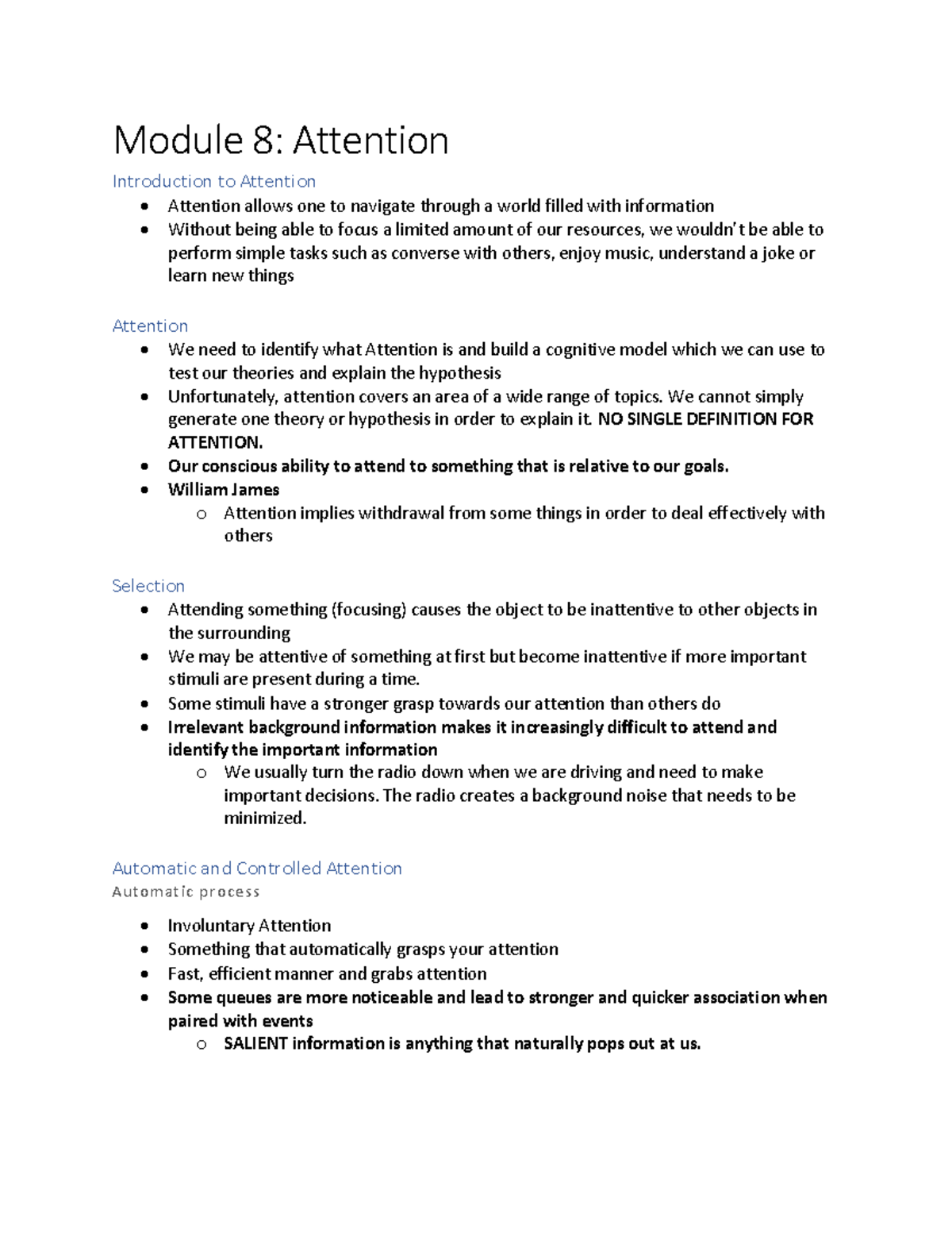 Module 8- Attention - Unit 8 as taught by teacher - Warning: TT: undefined function: 32 Warning ...