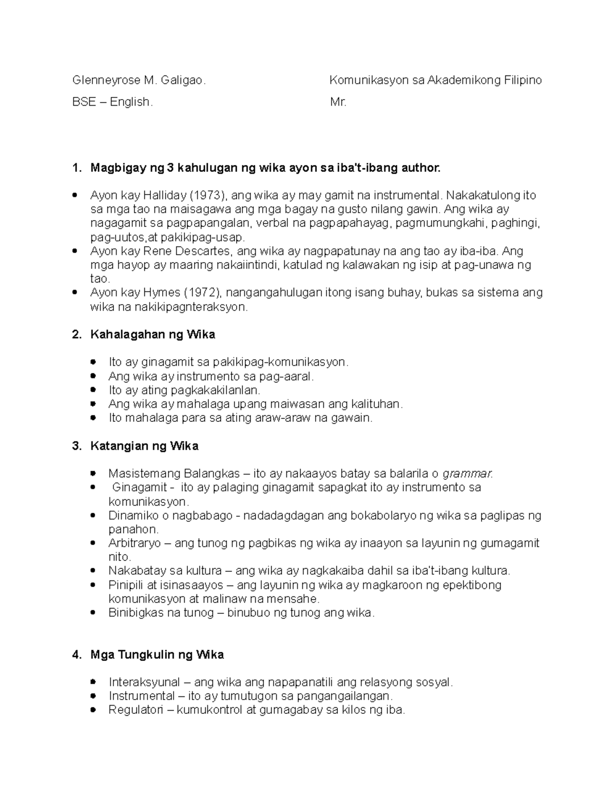 Document - An overview about Komunikasyon sa Akademikong Filipino in ...