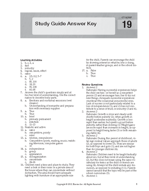 Chapter 022 - answer key - Study Guide Answer Key Chapter 22 1 ...