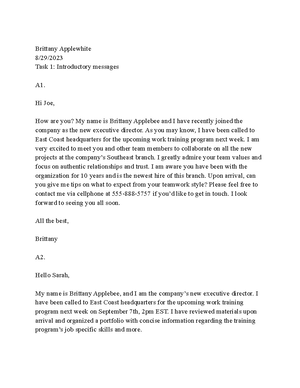 Business Ethics Task 2 - Business Ethics Brittany Applewhite Task 2 ...