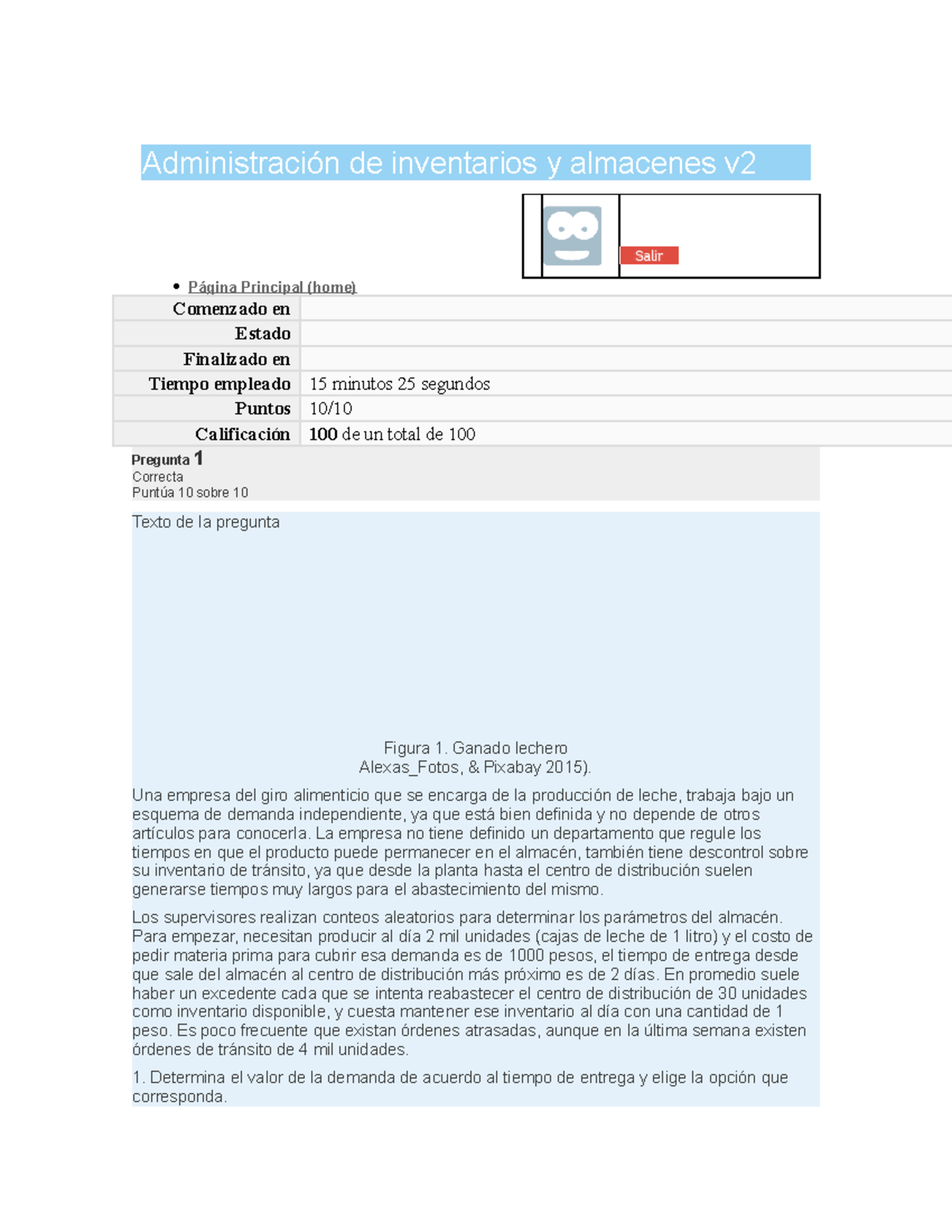 Examen 1 inventario - Una empresa del giro alimenticio que se encarga ...