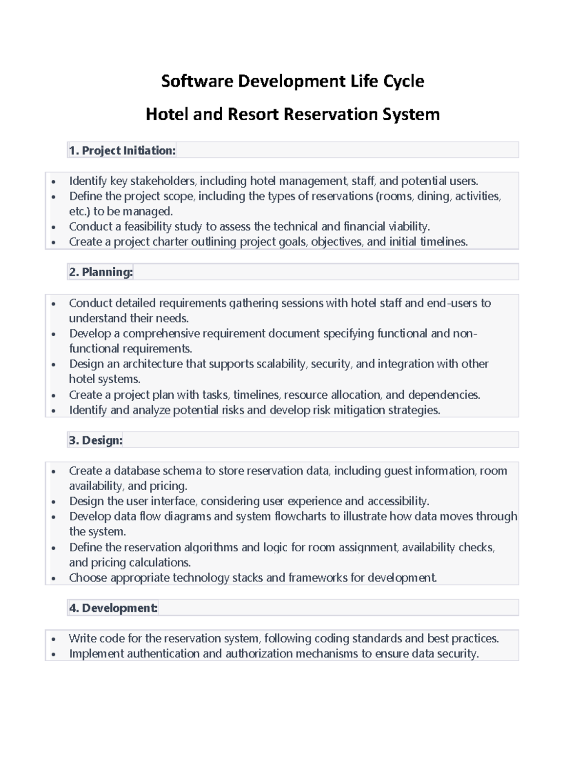 SDLC-Examples - test - Software Development Life Cycle Hotel and Resort ...