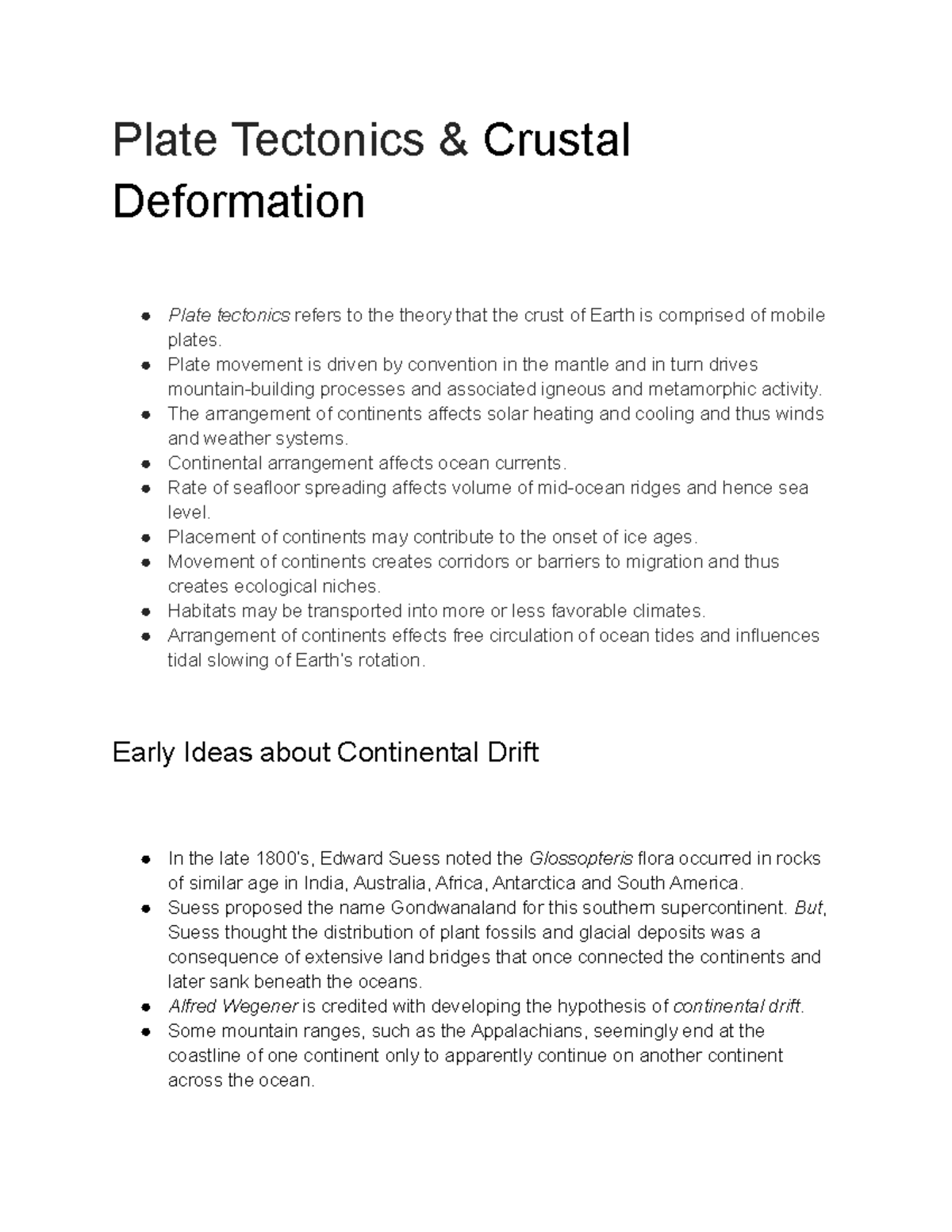 Plate Tectonics: Crustal Deformation - Plate Tectonics & Crustal ...