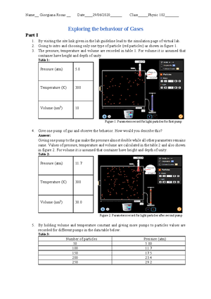 Lab 3b pdf PHET Gases Kinetic Molecular Theory - Phet - KINETIC ...