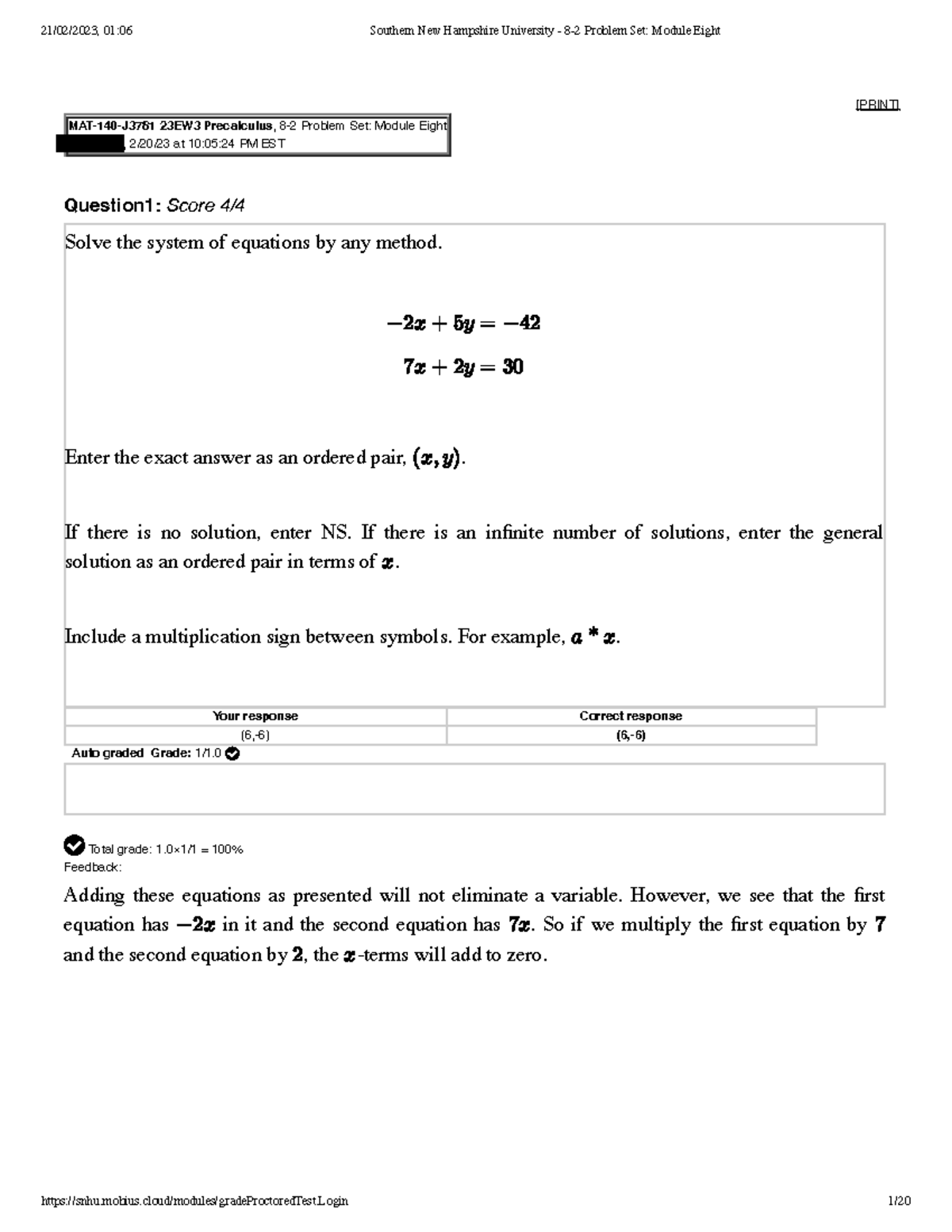 Southern New Hampshire University - 8-2 Problem Set Module Eight ...