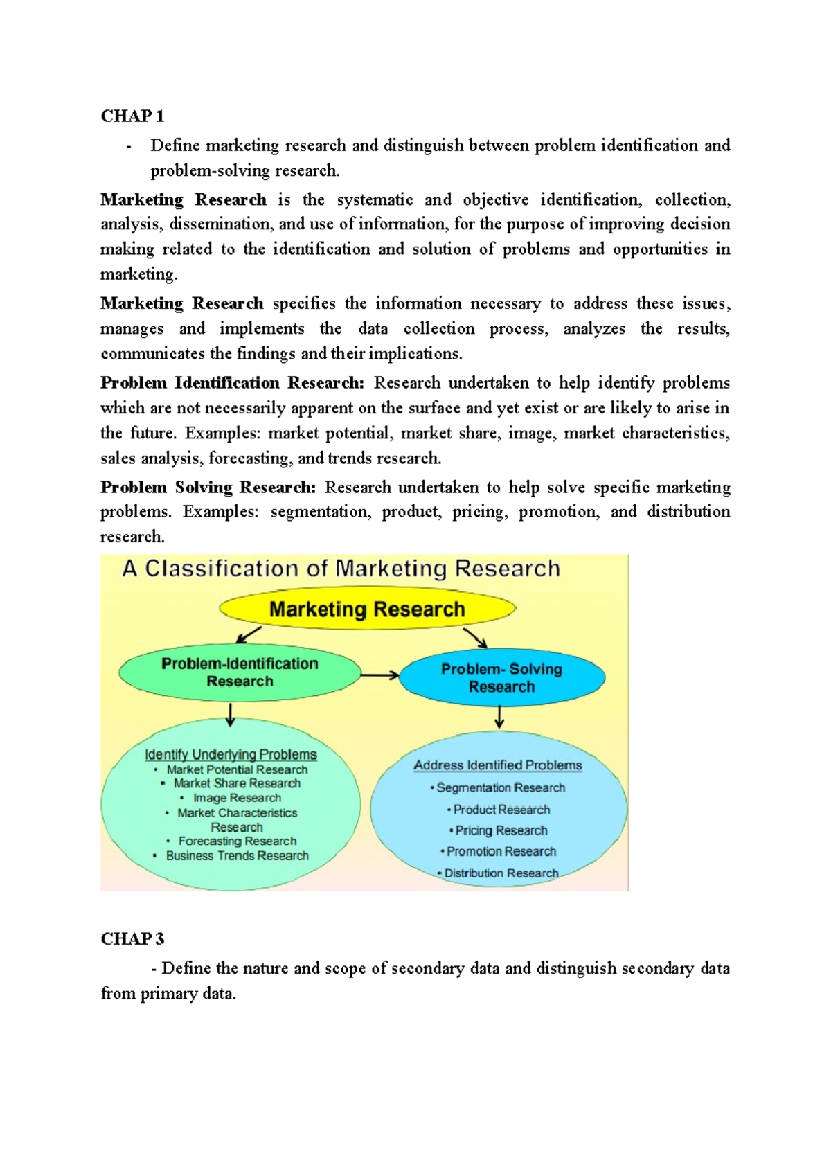 MARKETING RESEARCH - CHAP 1 Define marketing research and distinguish ...