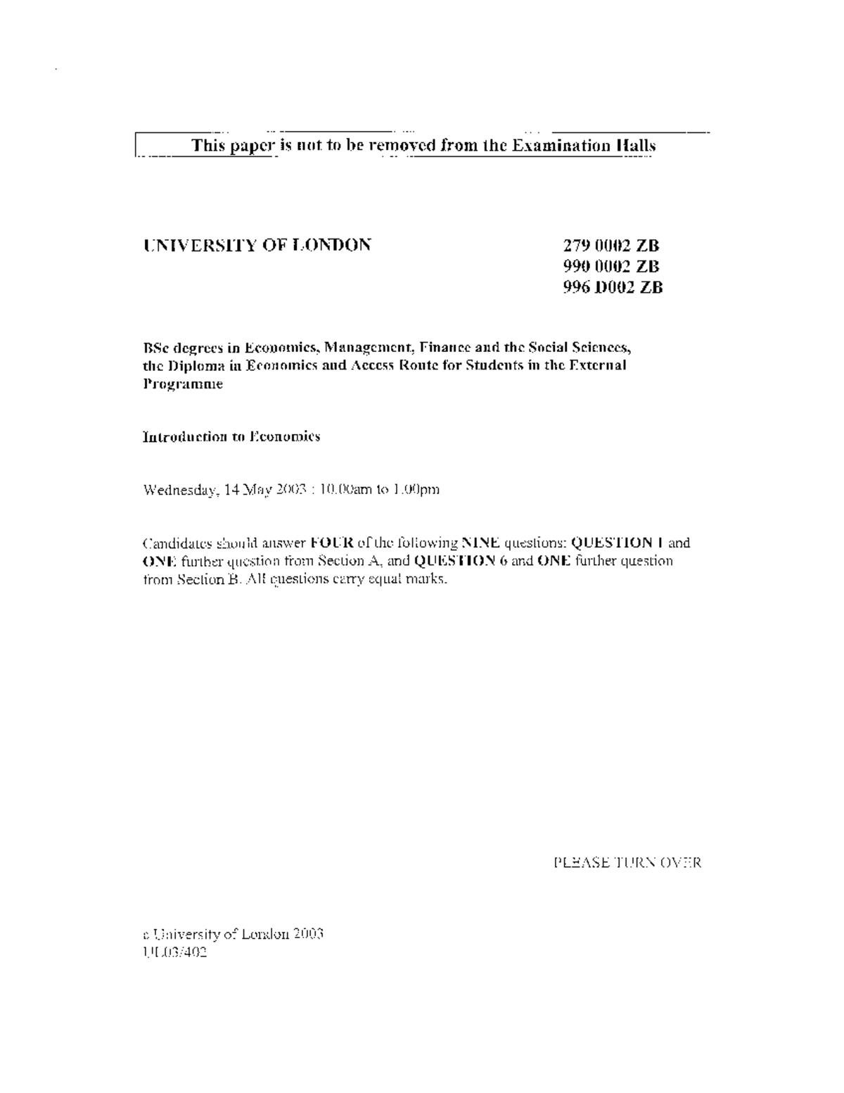 Exam 14 May 2011, questions - EC1002 - Studocu