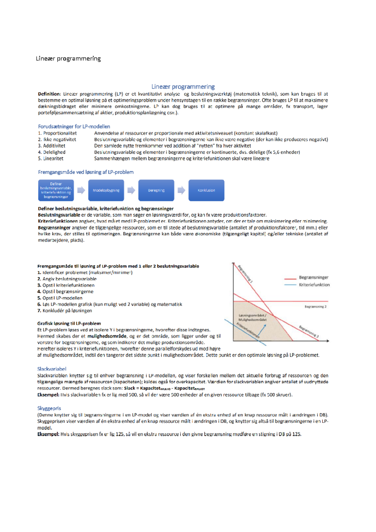 Lineær programmering - statistik - Statistik - Lineær programmering ...