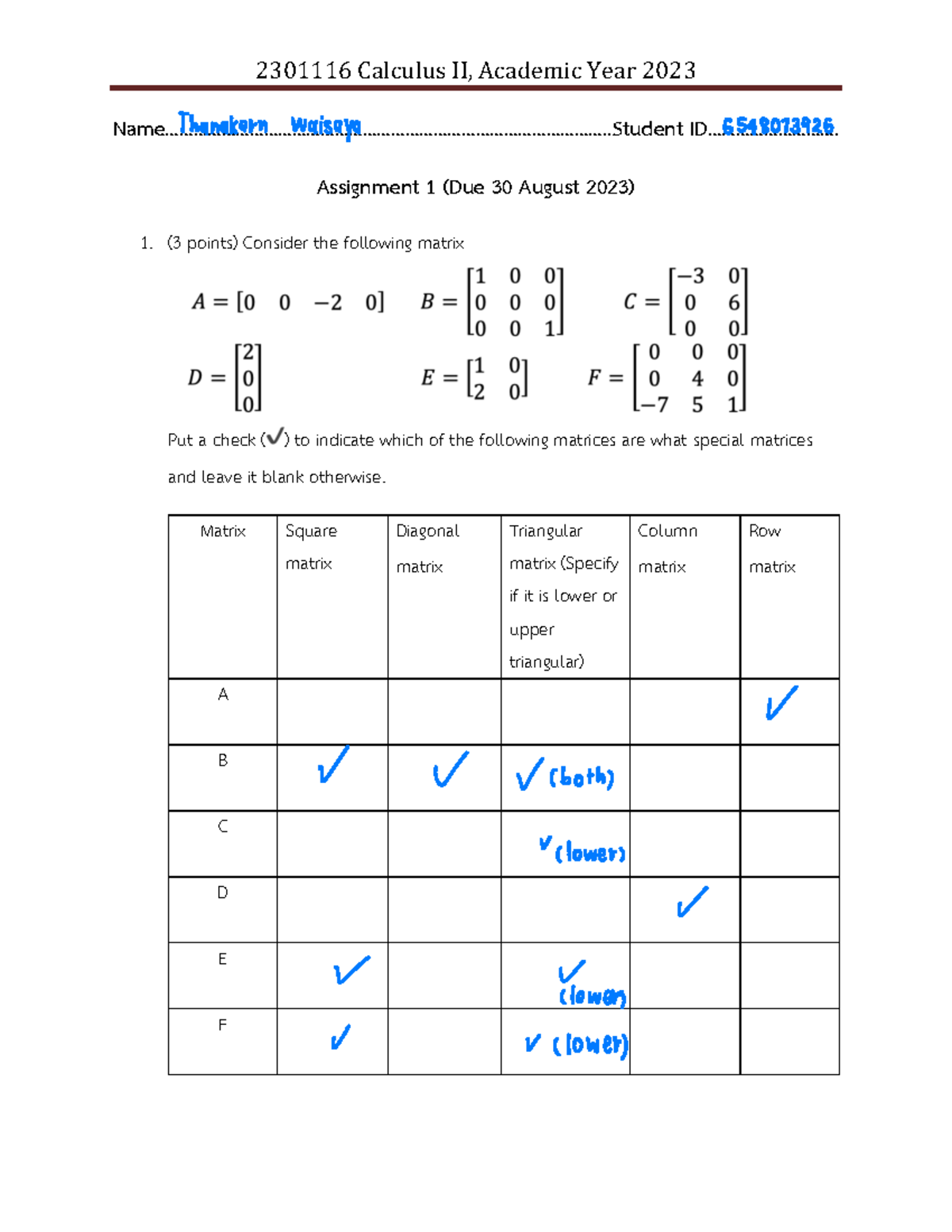 Assignment 1-2023 - Calculus practice - - Studocu
