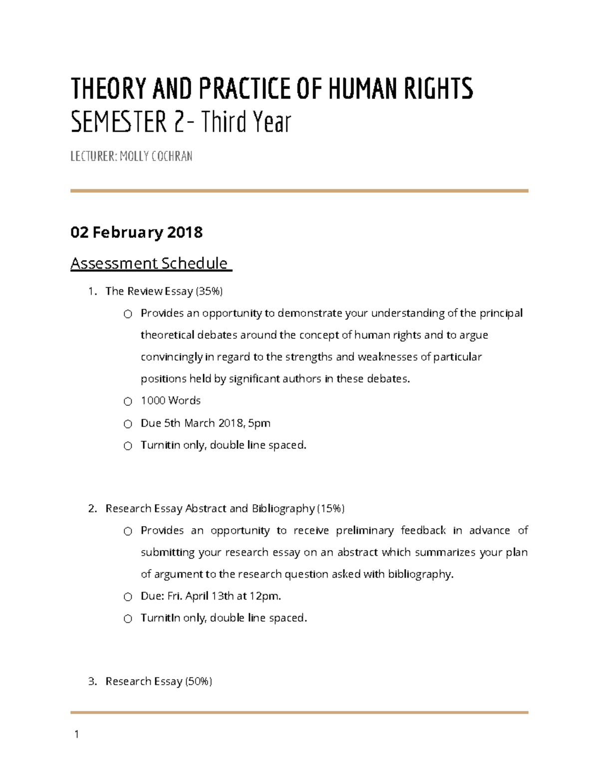 T&Po HR - Lecture notes 1-8 - THEORY AND PRACTICE OF HUMAN RIGHTS ...