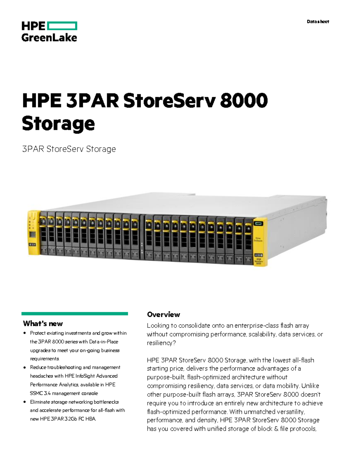 HPE 3PAR Store Serv 8000 Storage-PSN8737813 USEN - HPE 3PAR StoreServ 8000 Storage 3PAR ...