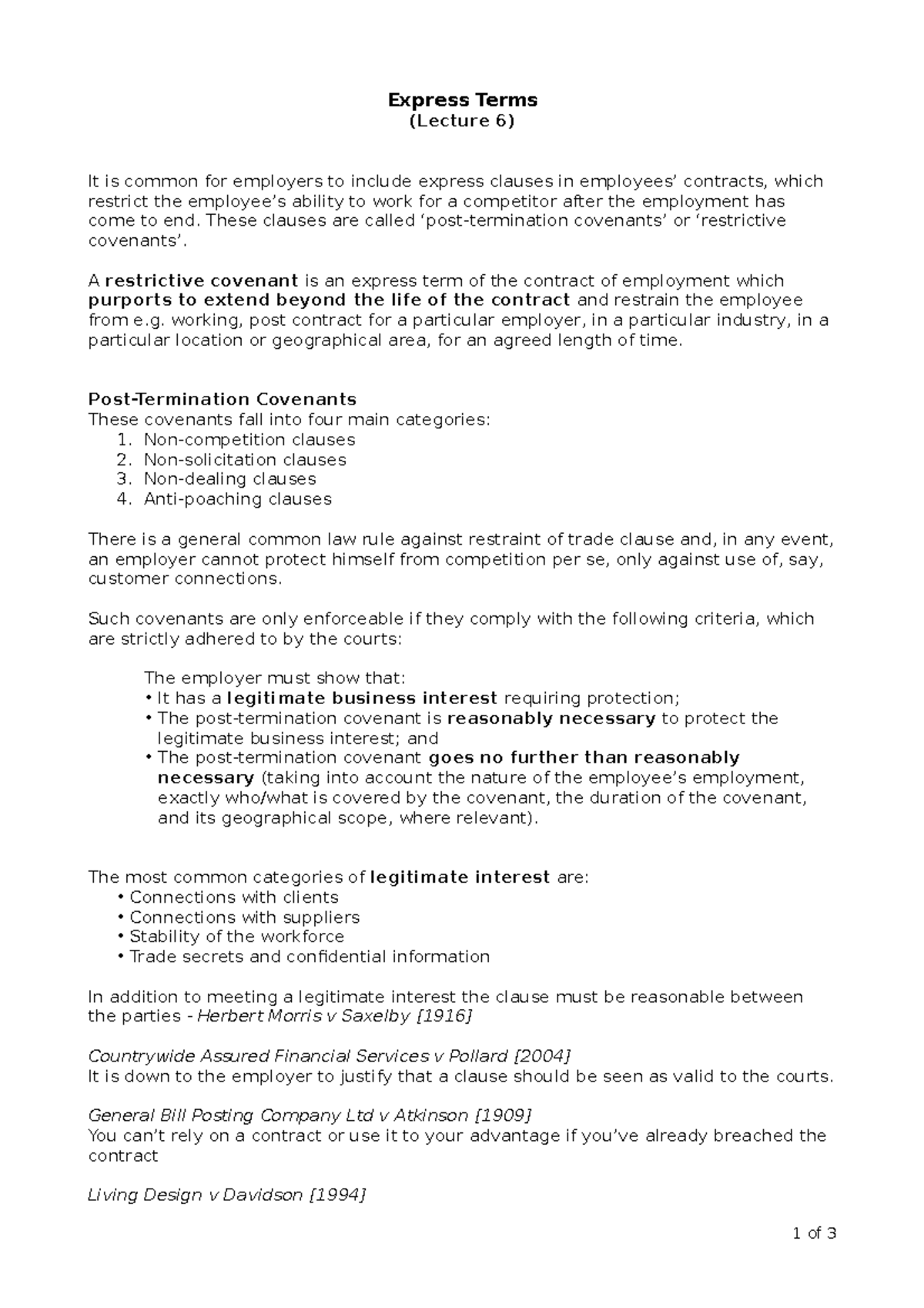 (L6) Express Terms - Lecture notes 6 - Express Terms (Lecture 6) It is ...