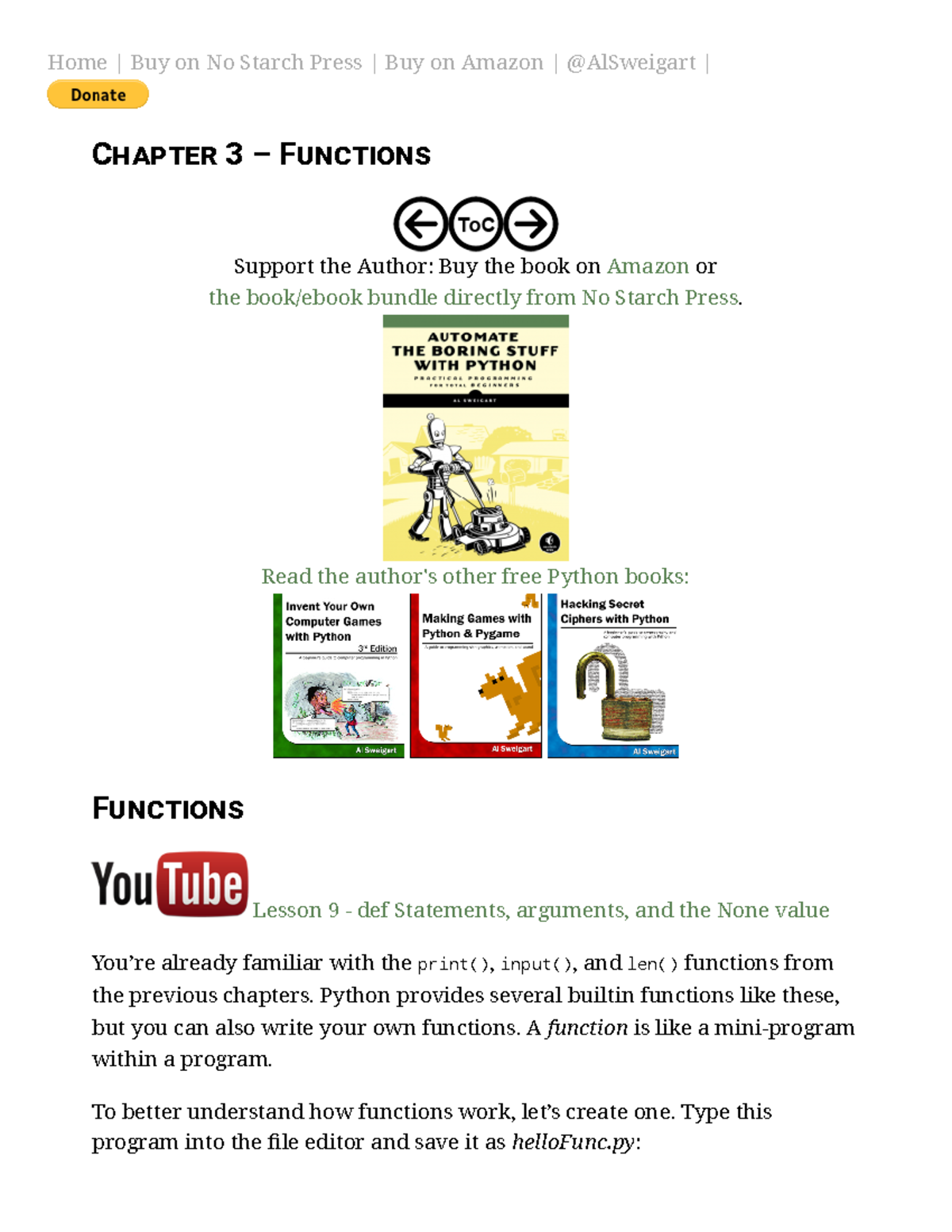 Chapter 3 - Lecture notes - Home | Buy on No Starch Press | Buy on ...