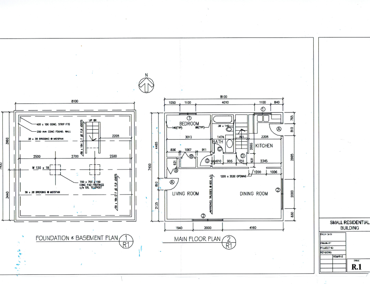 Final Term Project Construction Drawings - N 8100 8100 1D50 1100 4010 ...