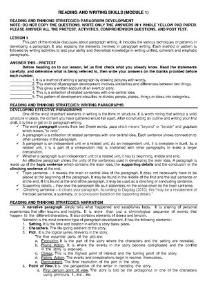 English Quarter 2 – Module 1: Reading and Writing Drama (One-Act ...