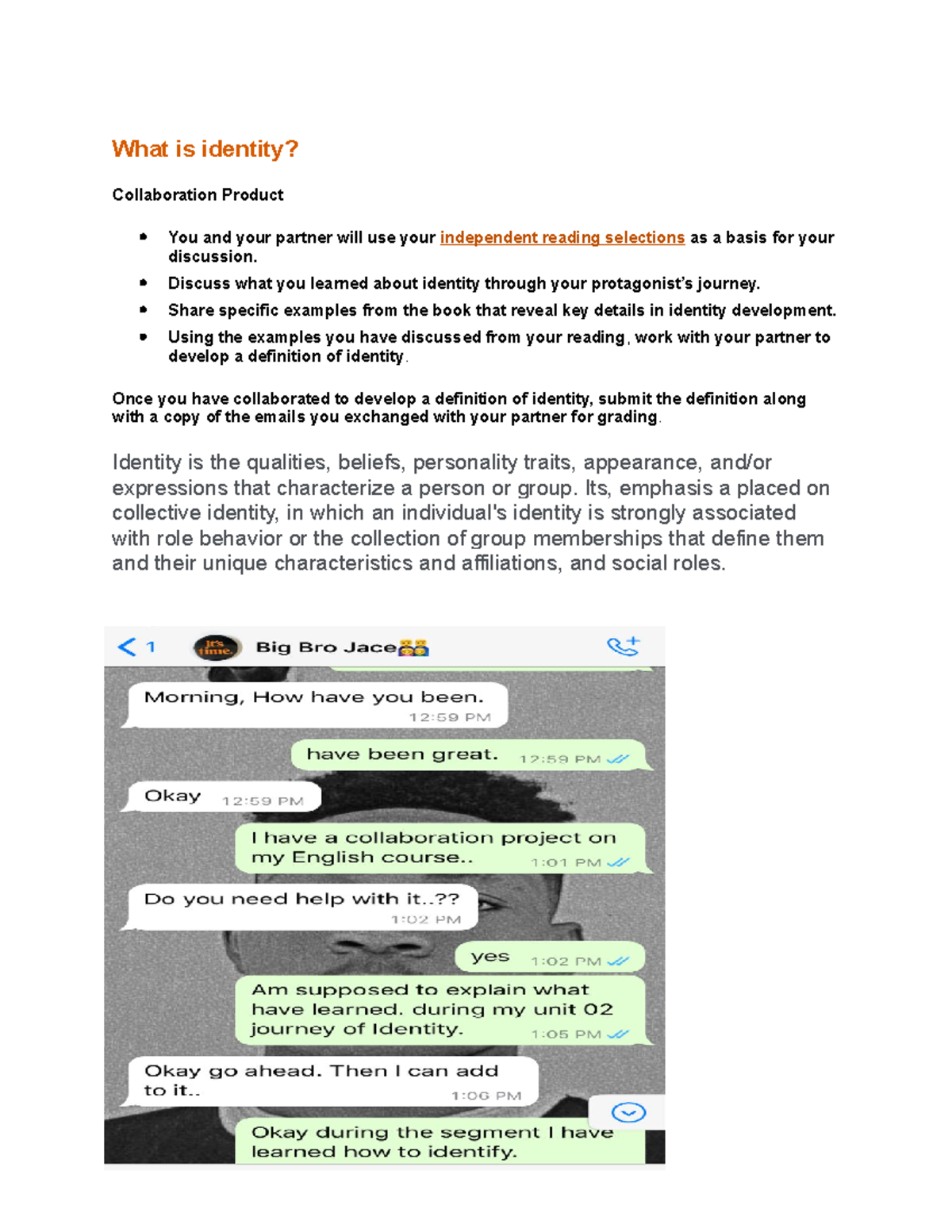 Collaboration segment 1 - What is identity? Collaboration Product You ...