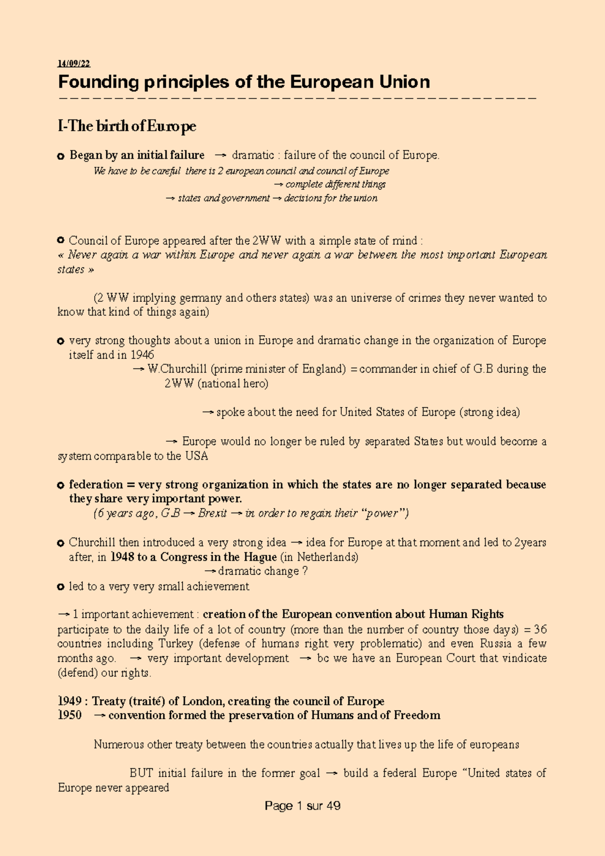 Founding principles of European Union - 14/09/ Founding principles of ...