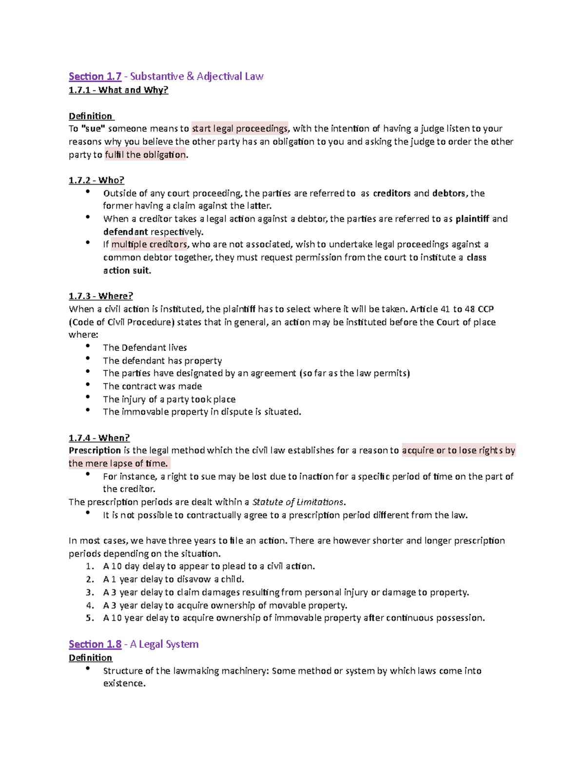 Comm 315 chap 1 - notes from book chapter 1 - Section 1 - Substantive ...