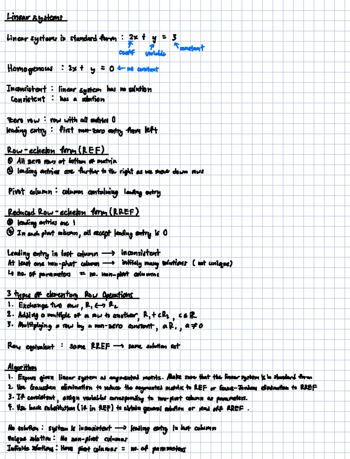 Linear algebra part 1 - ####### Linearsystems linearsystems in ...