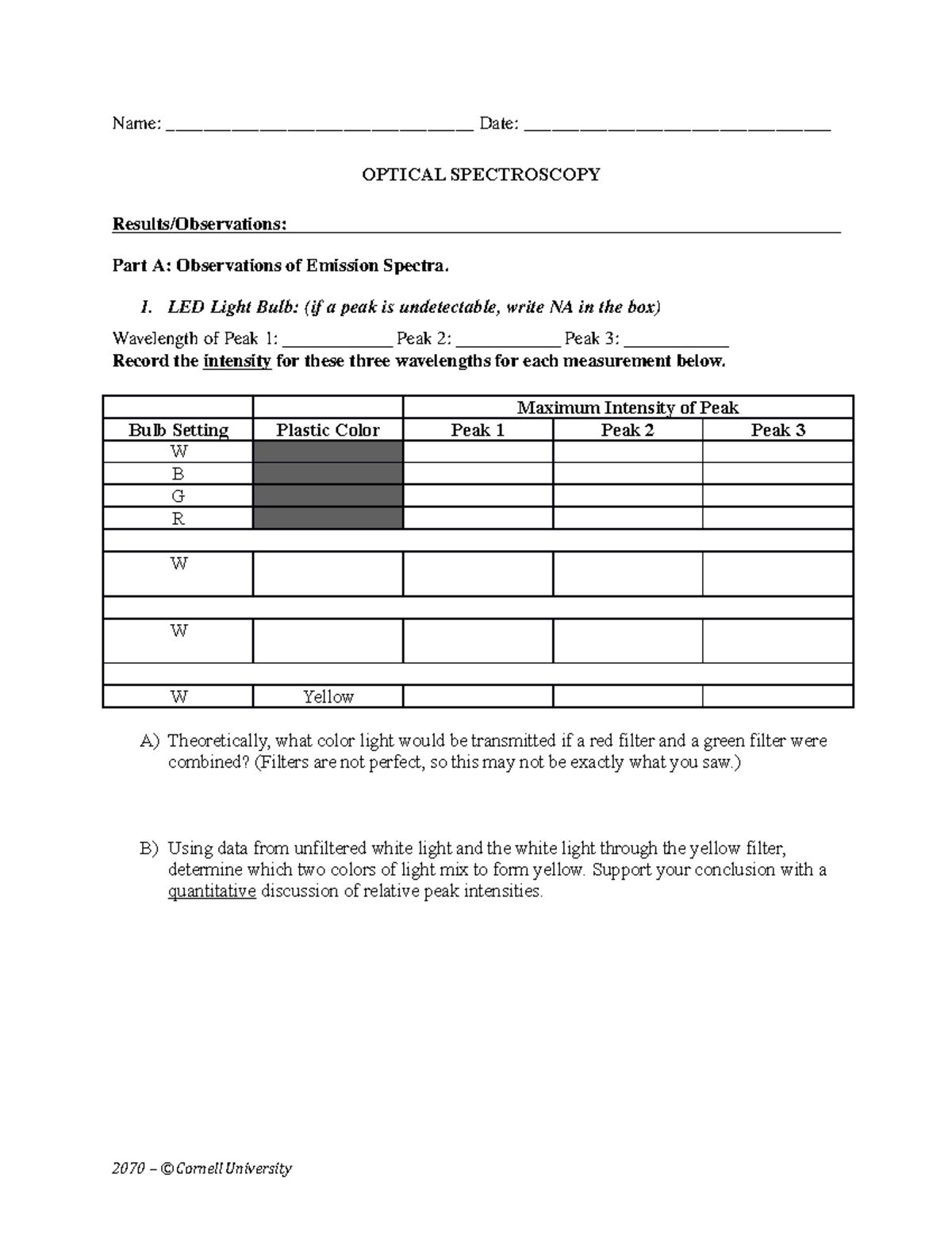 E6-Op Spec Worksheet - Lab report - Name ...