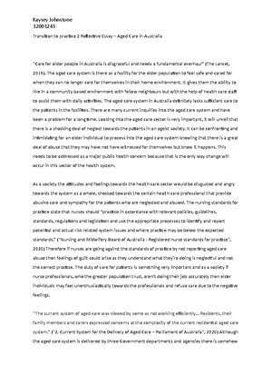 Critical incident reflection - Nurs3028: Transition to Practice 2 ...