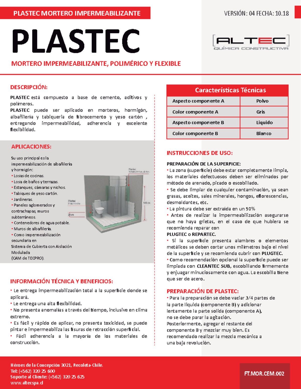 Plastec (Mortero Impermeabilización) - PLASTEC MORTERO ...
