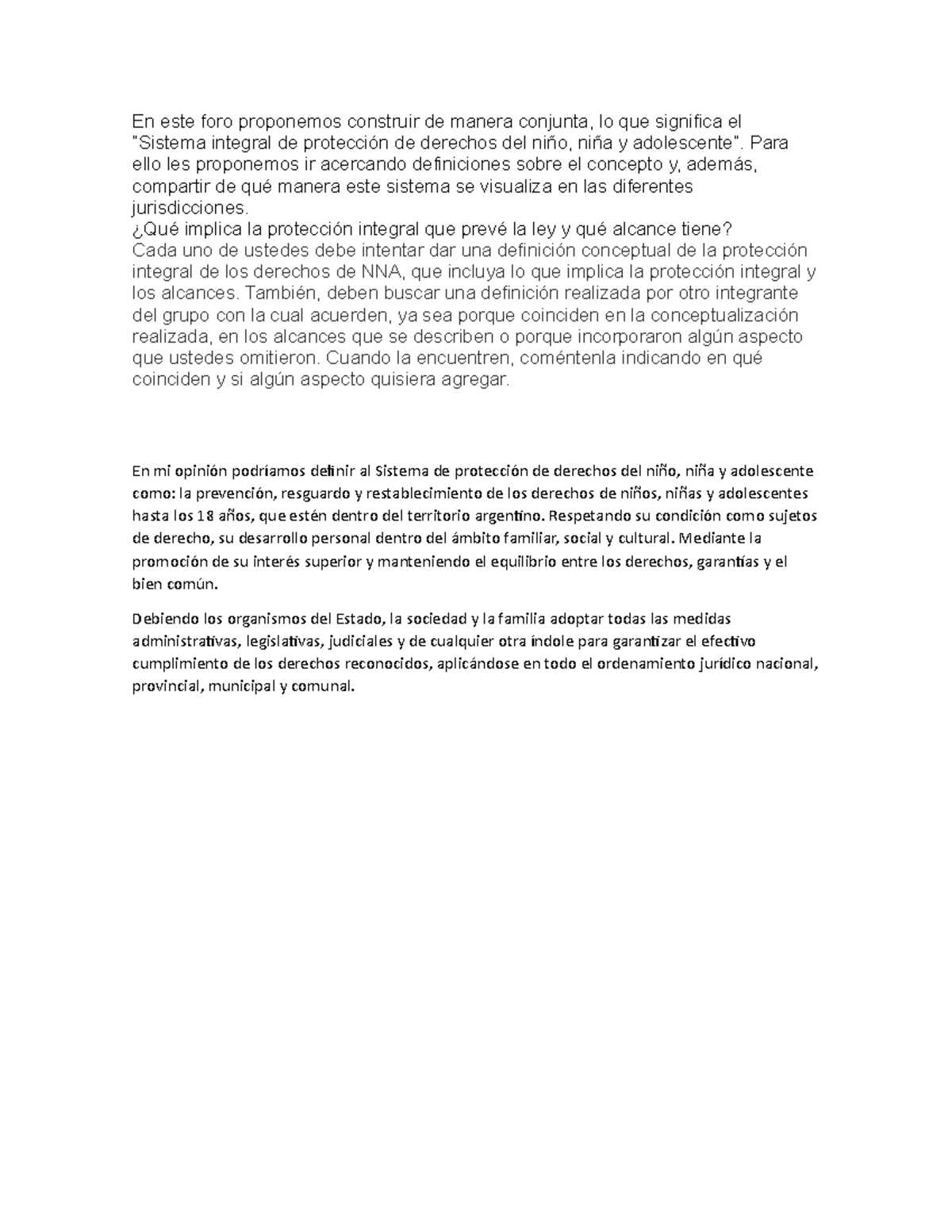 Foro 1 - lkkm - En este foro proponemos construir de manera conjunta ...