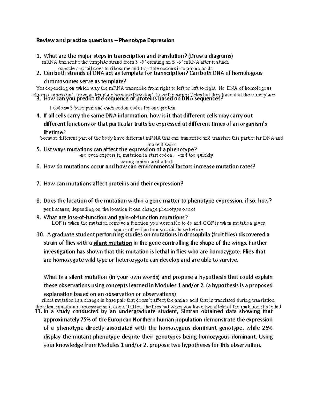 Review questions for Module 1 - Review and practice questions ...