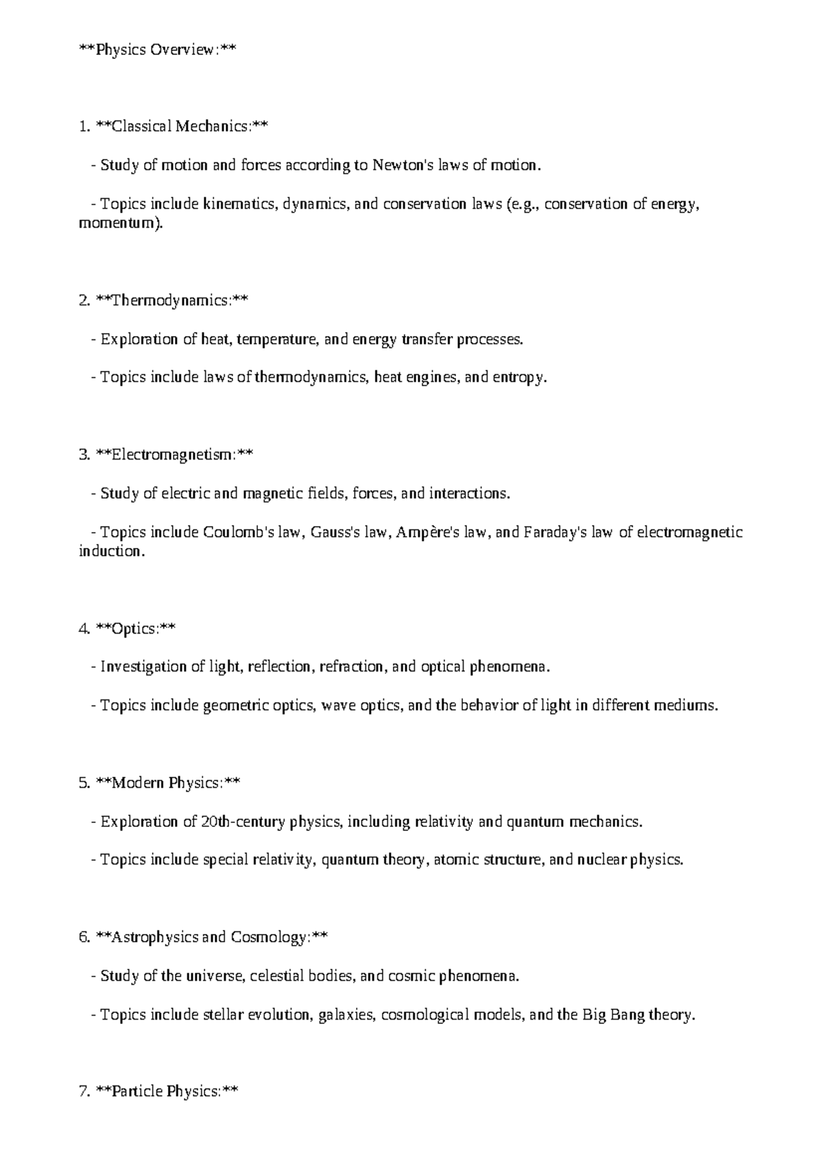 Text-to-word (17) - Sciencebusiness - Physics Overview: Classical ...