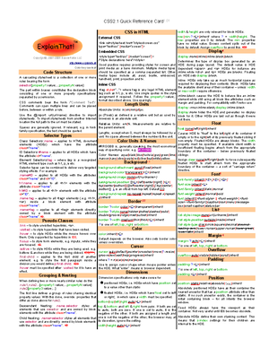 CS142 Lecture Notes - HTML (started 4/3/17): - Since 1970s, software ...