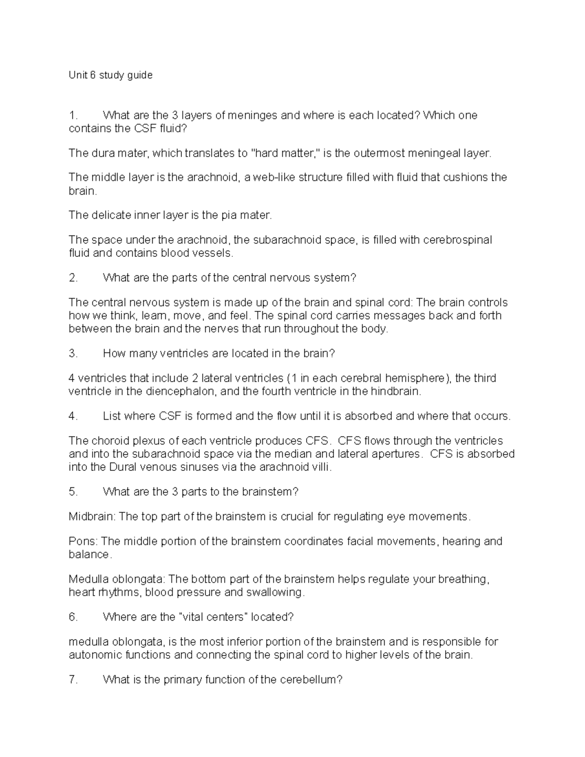 Unit 6 study guide - .... - Unit 6 study guide What are the 3 layers of ...